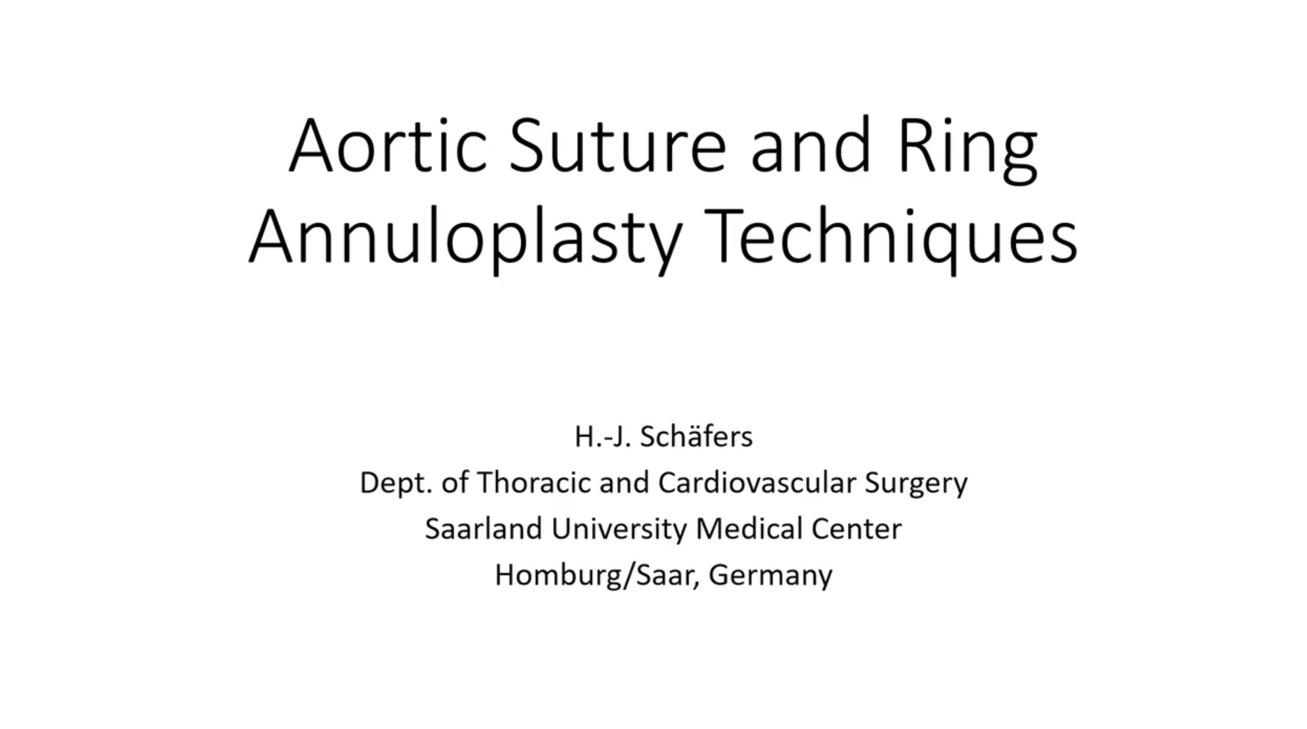 Aortic Annuloplasty – Cardiac Research & Education Saar GmbH